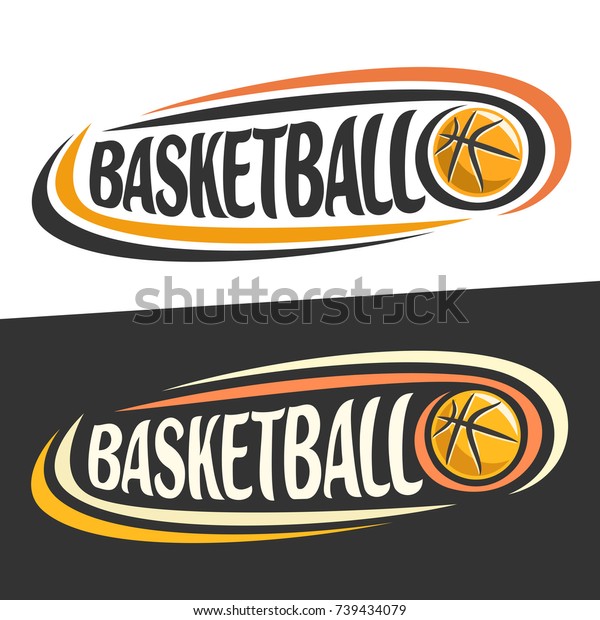 Vector Logos Basketball Sport Flying Ball Stock Vector (Royalty Free ...