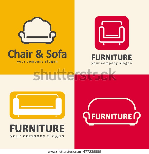 Vector Logos Furniture Store Sofa Chair Stock Vector (Royalty Free ...