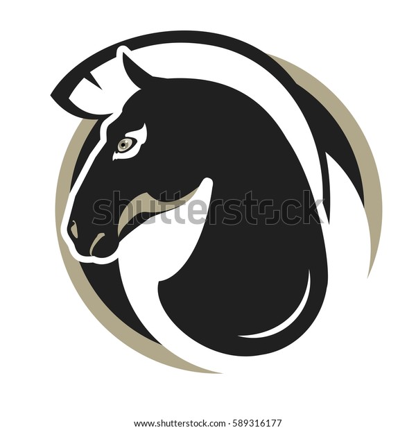 Vector Logos Horse Head Sign Stylized Stock Vector (Royalty Free ...