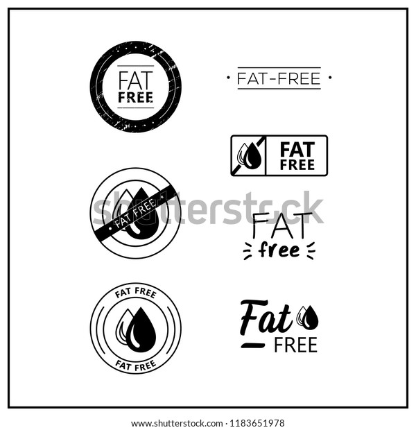 Vector Logos Products Icons Fat Free Stock Vector (Royalty Free ...