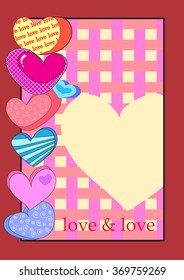 Vector Love Card Background Illustration Stock Vector (Royalty Free ...