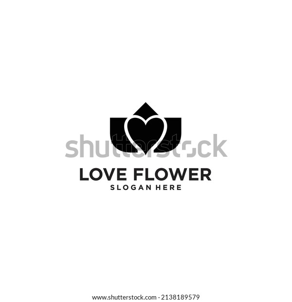 Vector Love Flower Heart Logo Template Stock Vector (Royalty Free ...