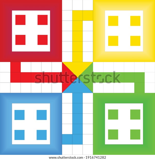 Vector Ludo Game Board Ludo Game Stock Vector (Royalty Free) 1916741282 ...
