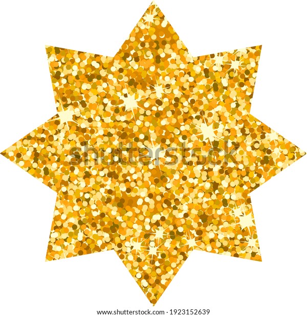 Vector Luxury Eight Pointed Gold Star Stock Vector (Royalty Free ...