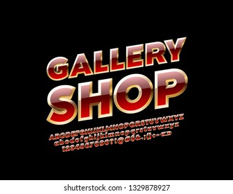 Vector Luxury Emblem Gallery Shop Reflective Stock Vector (Royalty Free ...