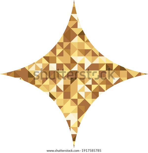 Vector Luxury Gold Four Pointed Star Stock Vector (Royalty Free ...