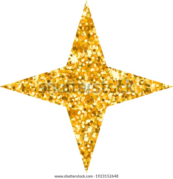 Vector Luxury Gold Four Pointed Star Stock Vector (Royalty Free ...