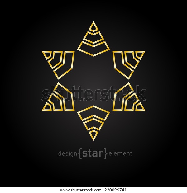 Vector Luxury Golden Star On Black Stock Vector (Royalty Free ...