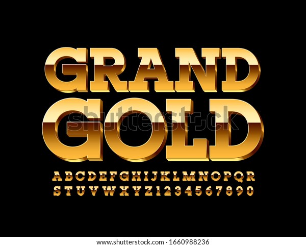 Vector Luxury Grand Gold Font Chic Stock Vector (Royalty Free ...