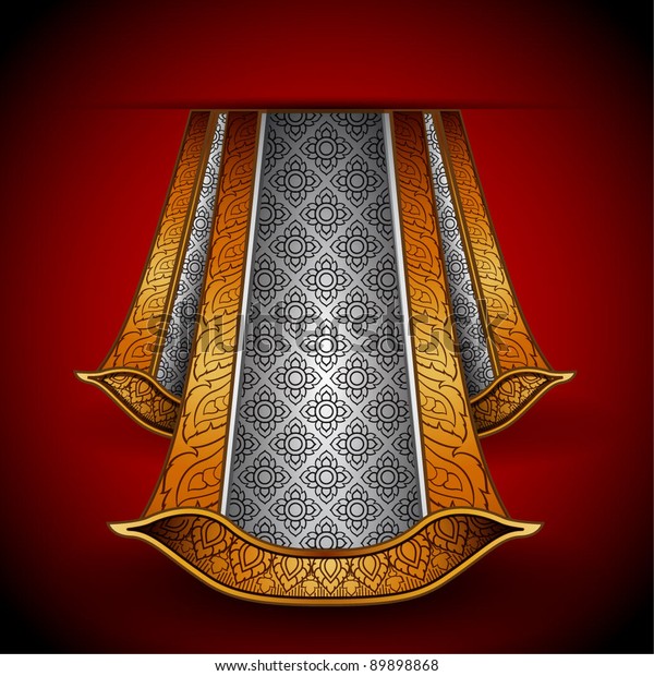 Vector Luxury King Gold Fabric Design Stock Vector (Royalty Free ...