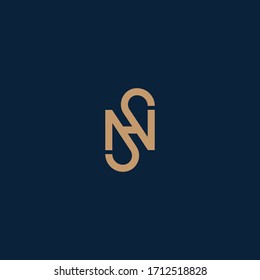 Vector Luxury Minimal Nsh Logo Ns Stock Vector (Royalty Free ...
