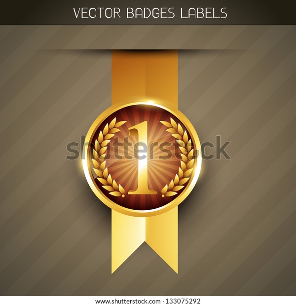 Vector Luxury No 1 Label Design Stock Vector (Royalty Free) 133075292