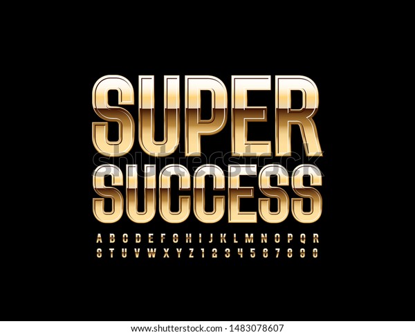 Vector Luxury Sign Super Success Elegant Stock Vector (Royalty Free ...