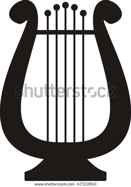 Vector Lyre Symbol Music Arts Isolated Stock Vector (Royalty Free) 67322863