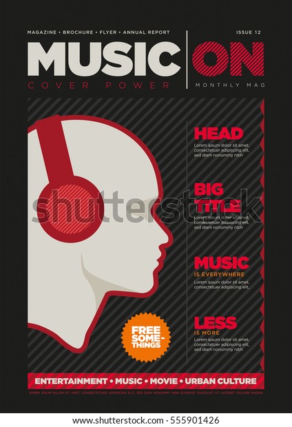 Vector Magazine Cover Design Template Cmyk Stock Vector (Royalty Free ...