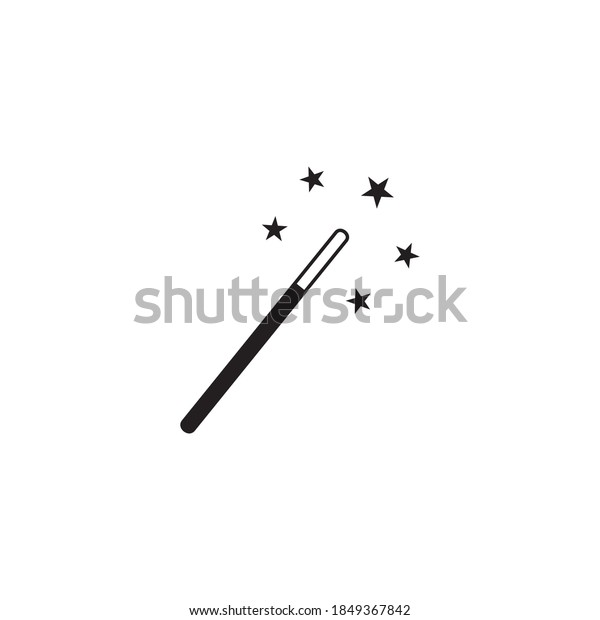 Vector Magic Wand Icon Star Sparkle Stock Vector (Royalty Free ...