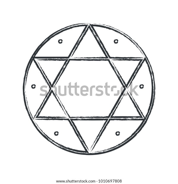 Vector Magical Symbol Hexagram Seal Solomon Stock Vector (Royalty Free ...