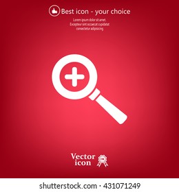 Vector Magnifier Icon Plus Sign Stock Vector (Royalty Free) 431071249 ...