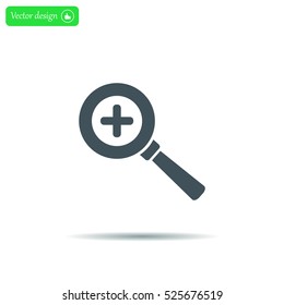 Vector Magnifier Icon Plus Sign Stock Vector (Royalty Free) 525676519 ...