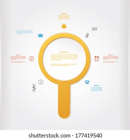 Vector Magnifier Place Your Content Big Stock Vector (Royalty Free ...