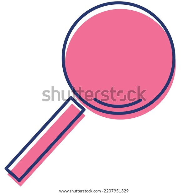 Vector Magnifying Glass Icon Line Icon Stock Vector (Royalty Free ...