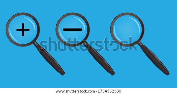 Vector Magnifying Glass Icon Set Loops Stock Vector (Royalty Free ...