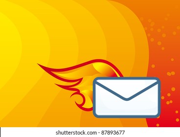 Vector Mail Icon Hot Fire Element Stock Vector (Royalty Free) 87893677 ...
