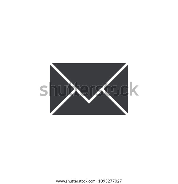 Vector Mail Icon Isolated On White Stock Vector (Royalty Free ...
