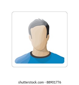 Vector Male Profile Image Stock Vector (Royalty Free) 88901776 ...