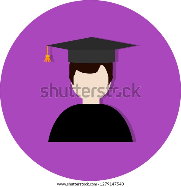 Vector Male Student Icon Stock Vector (Royalty Free) 1279147540 ...