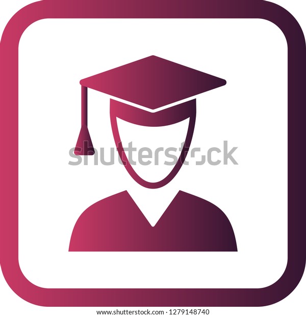 Vector Male Student Icon Stock Vector (Royalty Free) 1279148740 ...