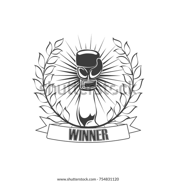 Vector Man Hand Raising Winner Pose Stock Vector (Royalty Free ...