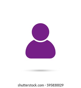 Vector Man Profile Icon Violet Icon Stock Vector (Royalty Free ...