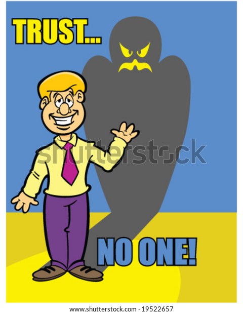Vector Man Scary Shadow Concept Appearances Stock Vector (Royalty Free ...