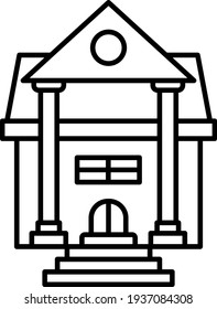 Vector Mansion Outline Icon Design Stock Vector (Royalty Free ...