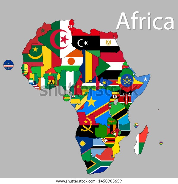 Vector Map Africa Separate Layers Names Stock Vector (Royalty Free ...