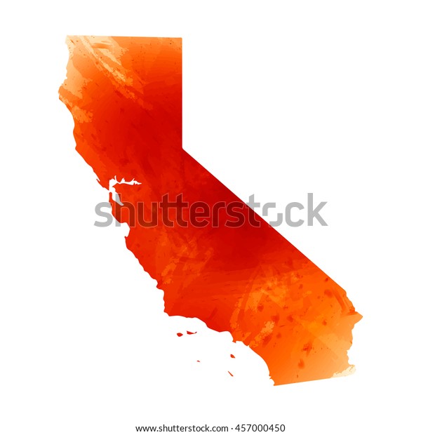 Vector Map California Isolated Vector Illustration Stock Vector ...