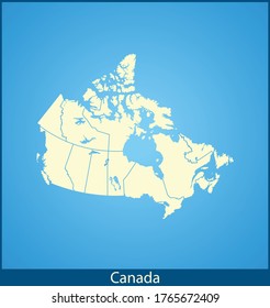Vector Map Canada Stock Vector (Royalty Free) 1765672409 | Shutterstock