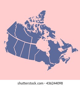 Vector Map Canada Stock Vector (Royalty Free) 436244098 | Shutterstock