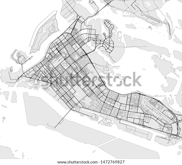 Vector Map City Abu Dhabi United Stock Vector (Royalty Free) 1472769827 ...
