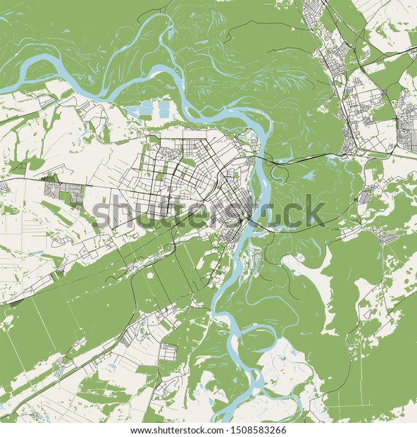 Vector Map City Barnaul Russia Stock Vector (Royalty Free) 1508583266 ...