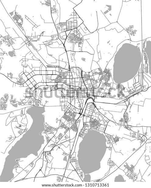 Vector Map City Chelyabinsk Russia Stock Vector (Royalty Free ...