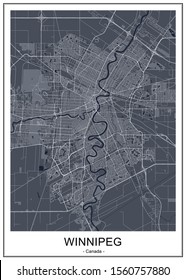 Vector Map City Winnipeg Canada Stock Vector (Royalty Free) 1560757880 ...