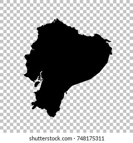 Ecuador Map Isolated On Transparent Background Stock Vector (Royalty ...