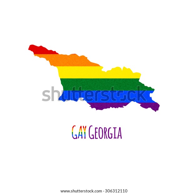Vector Map Georgia Lgbt Lesbian Gay Stock Vector (Royalty Free ...