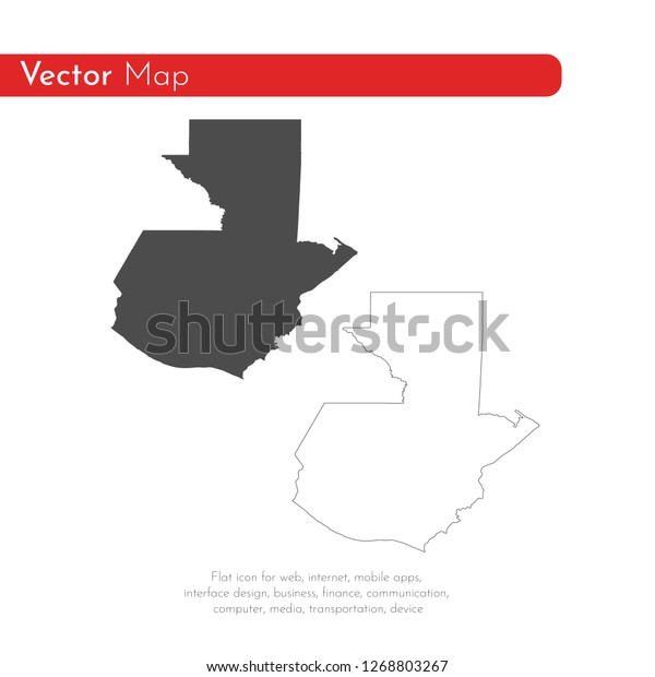 Vector Map Guatemala Isolated Vector Illustration Stock Vector (Royalty ...