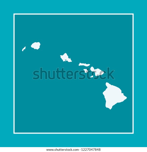 Vector Map Hawaii Stock Vector (Royalty Free) 1227047848