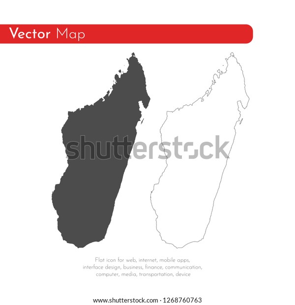 Vector Map Madagascar Isolated Vector Illustration Stock Vector ...