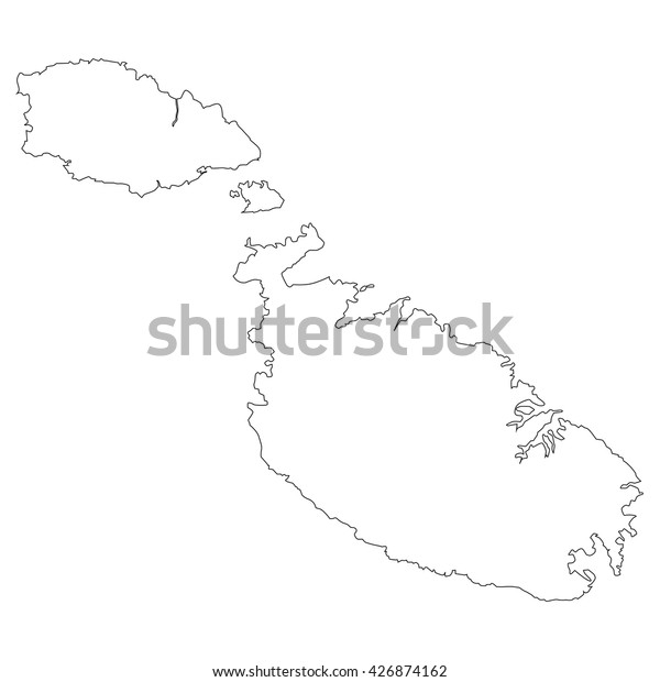 Vector Map Malta Stock Vector Royalty Free 426874162 Shutterstock