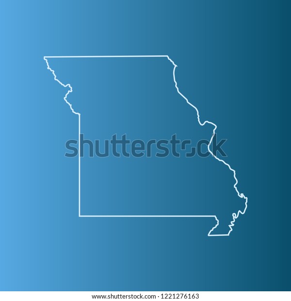Vector Map Missouri Stock Vector (Royalty Free) 1221276163 | Shutterstock